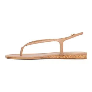 Gabriela Hearst Round-toe Flat Sandals With Adjustable Ankle Strap