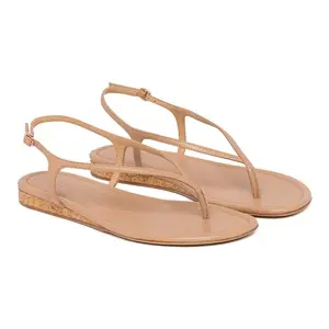 Gabriela Hearst Round-toe Flat Sandals With Adjustable Ankle Strap