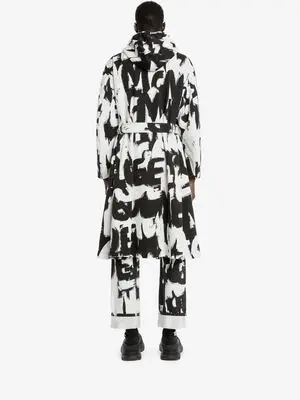 Alexander McQueen All-over Logo Print Parka