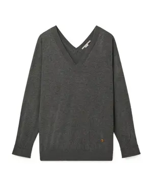 Stella McCartney V-neck Knitted Jumper - Grey