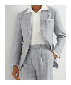 Brunello Cucinelli Single-breasted Blazer - Light Gray