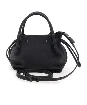 TOD'S Magnetic Fastened Tote Bag With T Logo Charm - Black