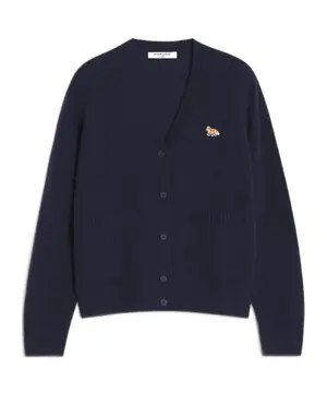 Maison Kitsuné Baby Fox Patch Cardigan - Navy