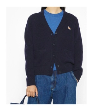 Maison Kitsuné Baby Fox Patch Cardigan - Navy