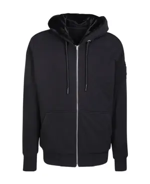 Moose Knuckles Logo-plaque Drawstring Zip-up Hoodie - Black