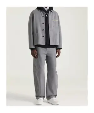 Givenchy Paris Logo Embroidered Denim Jacket - Grey
