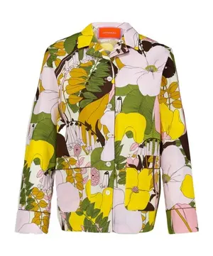 La DoubleJ Hammock Floral-print Cotton Shirt - Pink