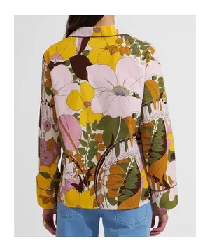 La DoubleJ Hammock Floral-print Cotton Shirt - Pink