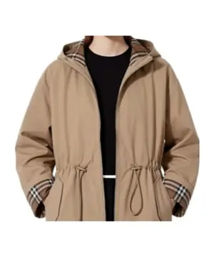 Burberry Long-sleeved Hooded Jacket With Drawstring Waist