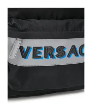 Versace Logo Embossed Backpack