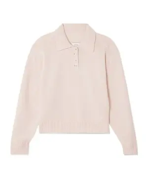 Loulou De Saison Homere Embroidered Cashmere Sweater - Lightpink