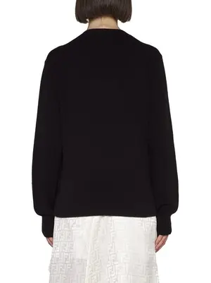 Fendi Crewneck Knitted Jumper With Ribbed Details