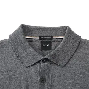 Hugo Boss Lancione Virgin Wool Polo Shirt - Gray