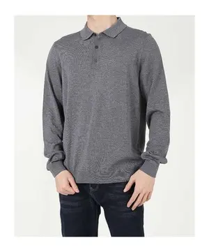 Hugo Boss Lancione Virgin Wool Polo Shirt - Gray