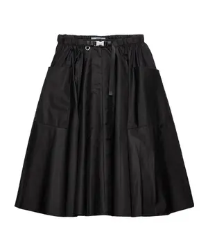 Prada Belted Pleated Skirt