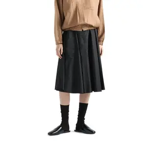 Prada Belted Pleated Skirt