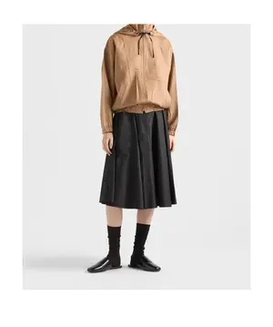 Prada Belted Pleated Skirt