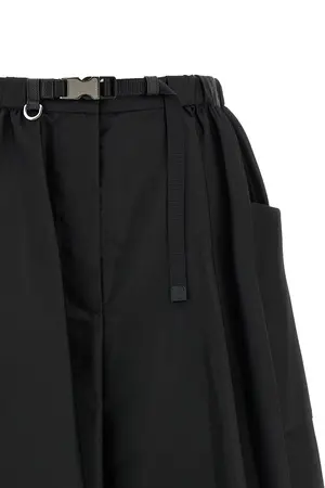 Prada Belted Pleated Skirt
