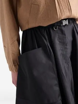 Prada Belted Pleated Skirt