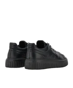 Hogan H-stripes Lace-up Sneakers - Black