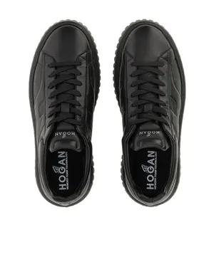 Hogan H-stripes Lace-up Sneakers - Black