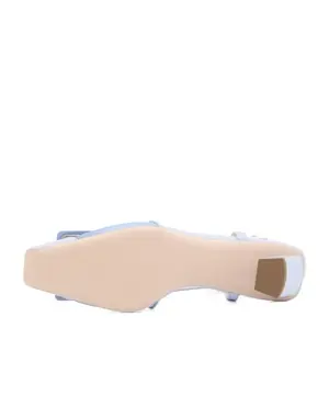 ROGER VIVIER Slingback Pumps With Square Buckle Detail - Light Blue