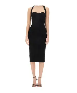 Philosophy Di Lorenzo Serafini Sleeveless Wide Strap Midi Dress