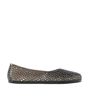 ANCIENT GREEK SANDALS Iro Round-toe Ballet Flats - Black