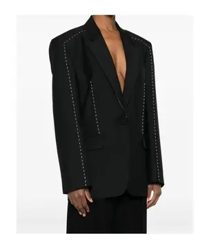 RÓHE Contrast-stitching Single-breasted Blazer