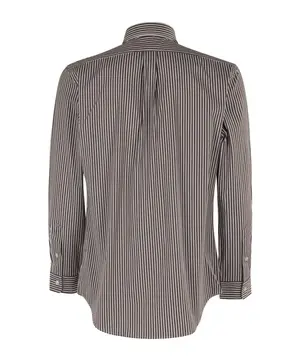 Polo Ralph Lauren Polo Pony-embroidered Striped Shirt - Gray