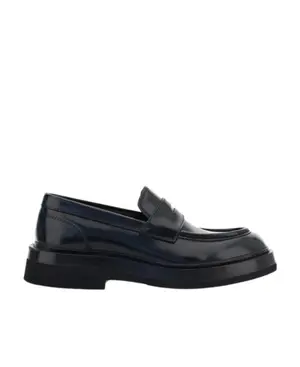 Santoni Round Toe Slip-on Loafers