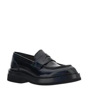 Santoni Round Toe Slip-on Loafers