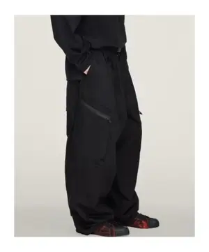 Y3 Pleated Detail Cargo Trousers