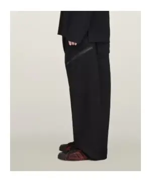 Y3 Pleated Detail Cargo Trousers