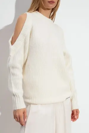 GANNI Cold-shoulder Crewneck Jumper