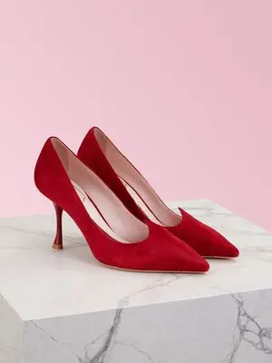 ROGER VIVIER I Love Vivier" Pointed-toe Pumps - Red