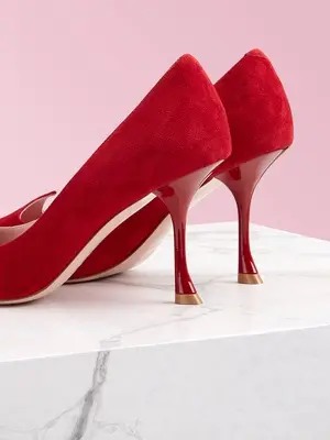 ROGER VIVIER I Love Vivier" Pointed-toe Pumps - Red