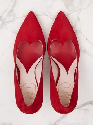 ROGER VIVIER I Love Vivier" Pointed-toe Pumps - Red