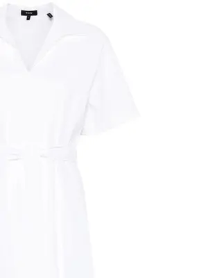 Theory Short-sleeve Belted Midi Dress