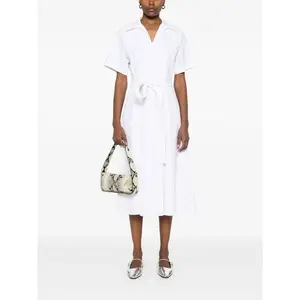 Theory Short-sleeve Belted Midi Dress