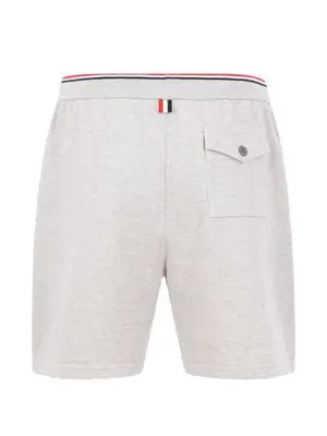 Thom Browne Drawstring Shorts With Signature Striping - Gray
