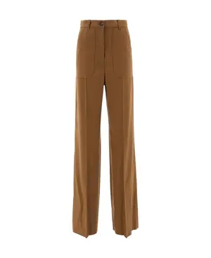 Max Mara Tailored Wide-leg Trousers With Monogram Detail