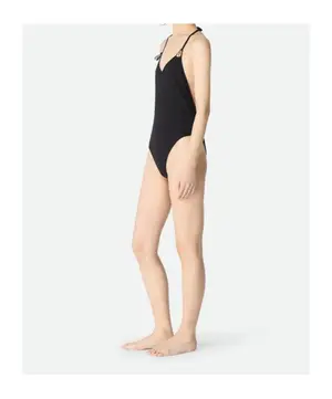 Bottega Veneta Stretch Tech Nylon Swimsuit With Metal Drop Details