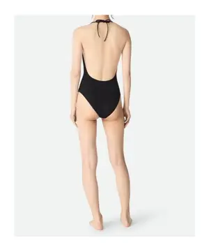 Bottega Veneta Stretch Tech Nylon Swimsuit With Metal Drop Details