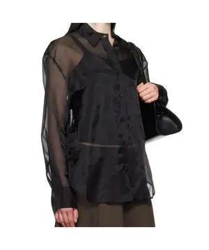THE FRANKIE SHOP Sheer Long Sleeve Shirt
