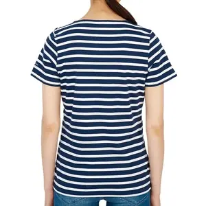 Saint James Striped Graphic T-shirt - Blue