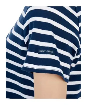 Saint James Striped Graphic T-shirt - Blue