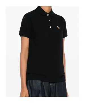 Maison Kitsuné Fox Embroidered Short Sleeve Polo Shirt