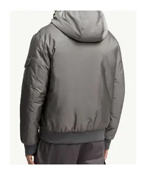 Moncler Poiliot Hooded Short Down Jacket - Gray