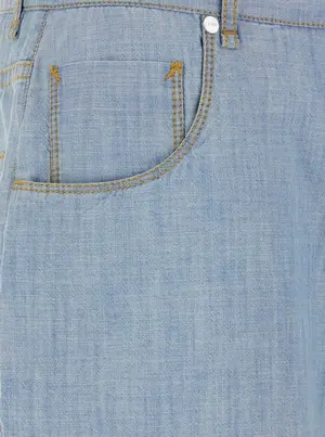 Fendi Straight-leg Jeans With Contrast Stitching